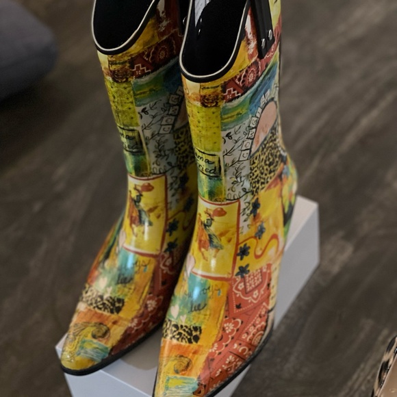 Shoes | Copy Bops Beehive Multicolor Blocked Western Rubber Cowboy ...